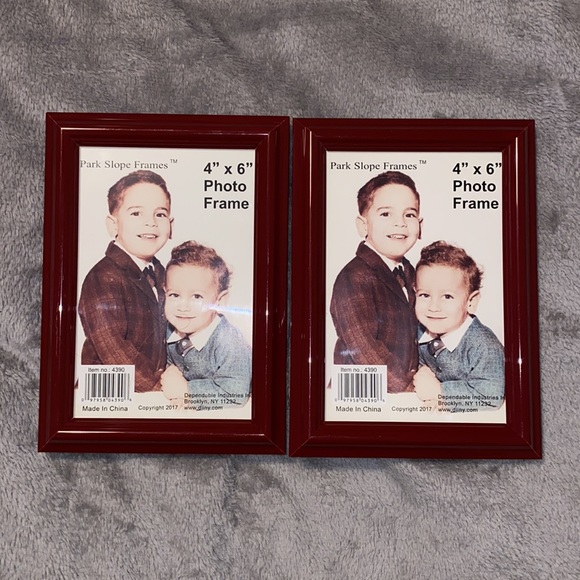 Park Slope Frames | Accents | 2 Burgundy Color 4x6 Size Photo Stand ...